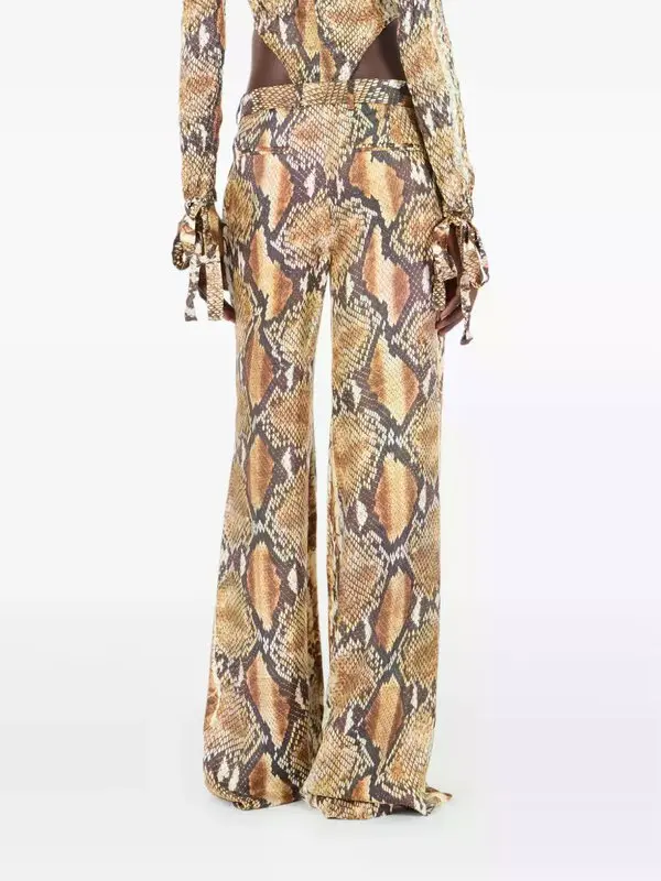 Roberto Cavalli Snakeskin-print Trousers