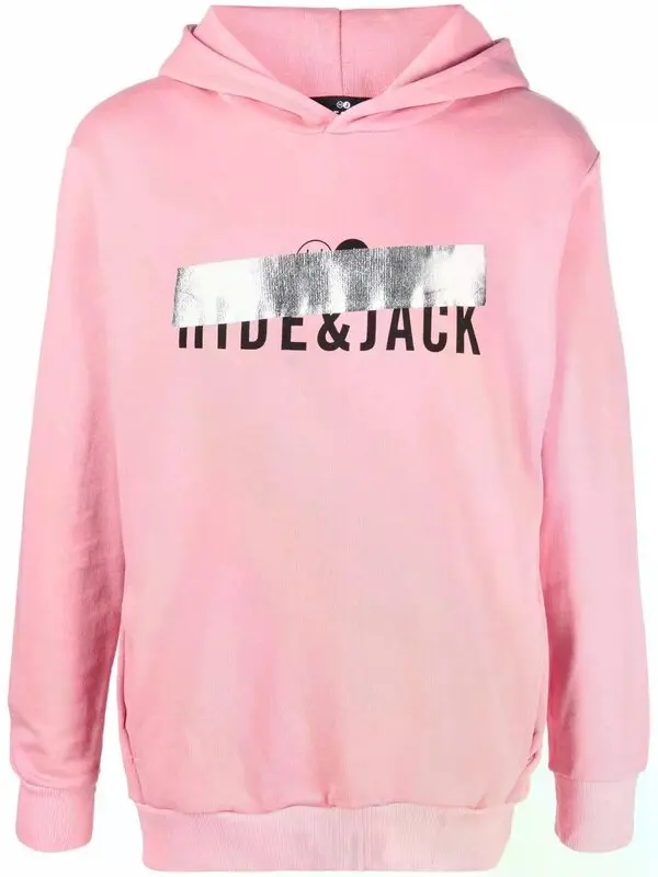 HIDE&JACK Logo-print Pullover Hoodie - Pink