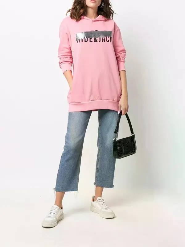 HIDE&JACK Logo-print Pullover Hoodie - Pink