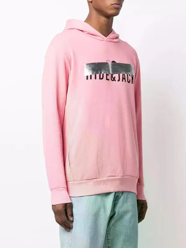 HIDE&JACK Logo-print Pullover Hoodie - Pink