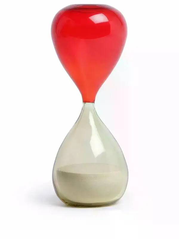VENINI Clessidra Murano Glass Hourglass - Red