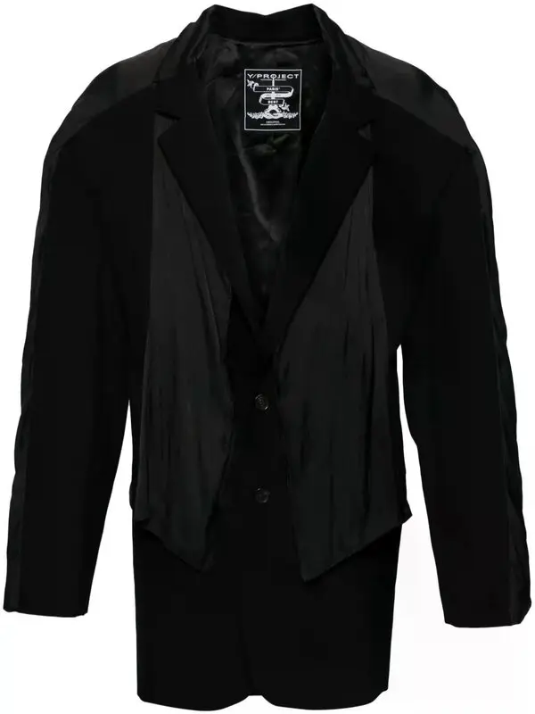 Y/project Scarf-detail Single-breasted Blazer