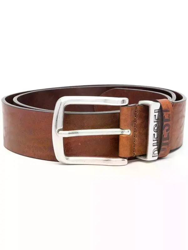 DIESEL® B-visible Leather Belt - Brown