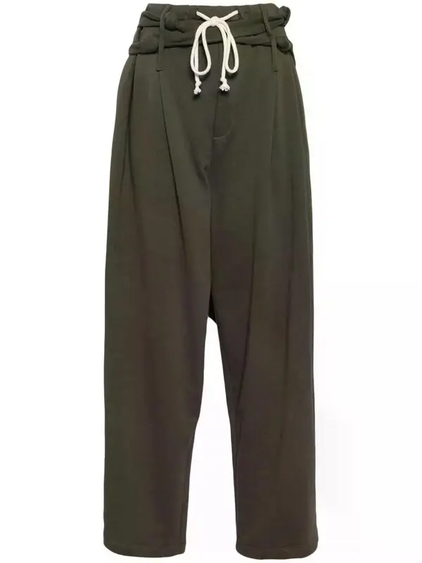 ACT Nº1 Tapered Trousers With Strap Detail - Green