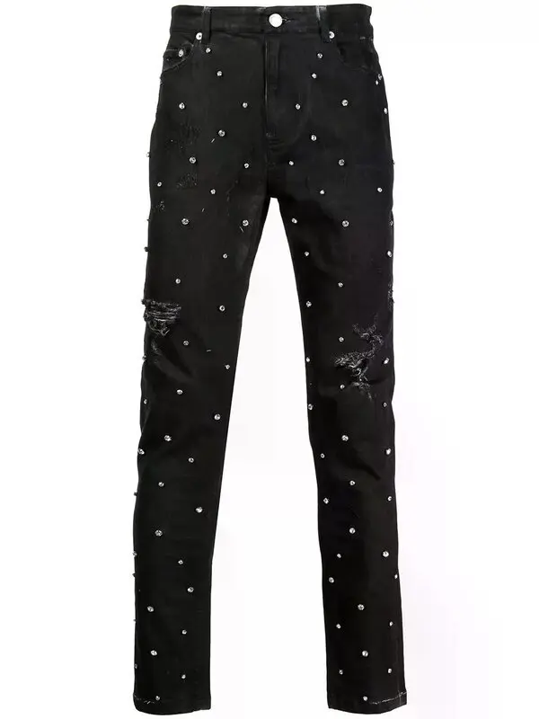GOD'S MASTERFUL CHILDREN Cassidy Crystal-embellished Ripped Skinny Jeans