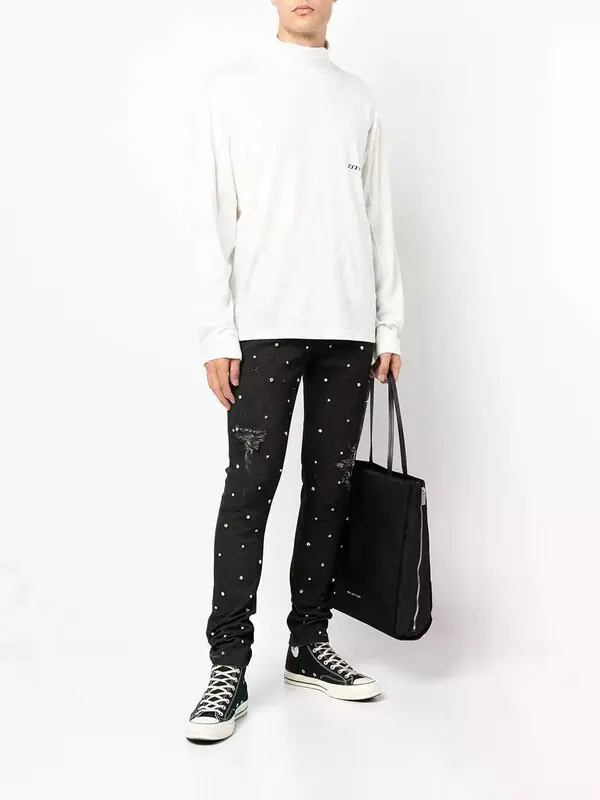 GOD'S MASTERFUL CHILDREN Cassidy Crystal-embellished Ripped Skinny Jeans