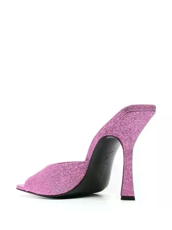 Attico Glitter-detailed Sandals - Pink