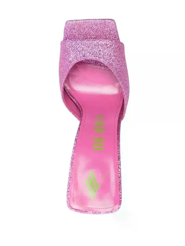 Attico Glitter-detailed Sandals - Pink