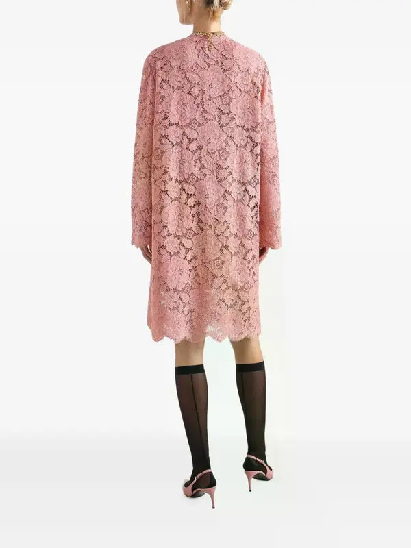 Dolce & Gabbana Mini Laced Dress - Pink