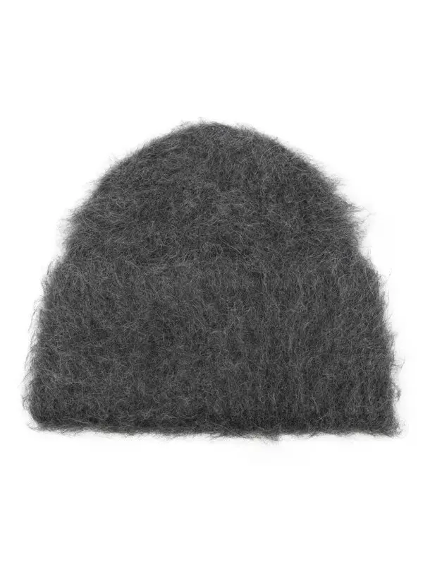 TOTEME Brushed Alpaca Wool-blend Beanie - Grey