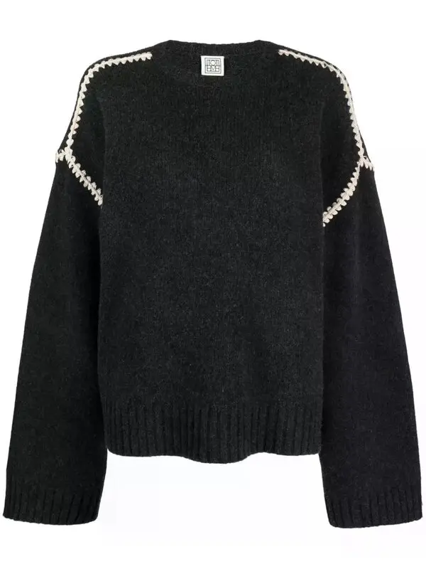 TOTEME Embroidered Wool Jumper