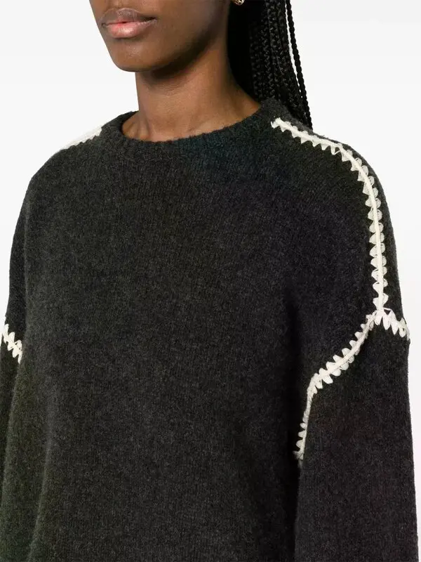 TOTEME Embroidered Wool Jumper