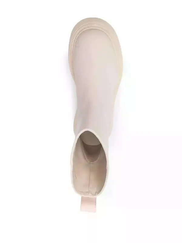GIABORGHINI Marte Chunky Leather Ankle Boots - Neutrals