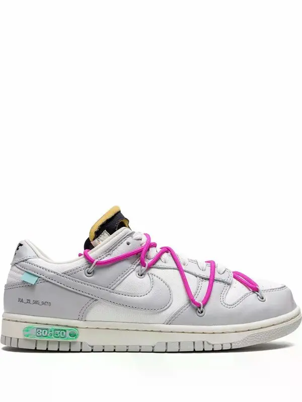 Nike X Off White Dunk Low Lot 30 Sneakers - Grey