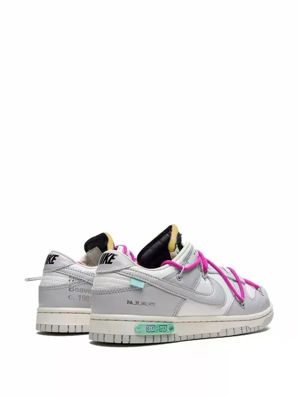 Nike X Off White Dunk Low Lot 30 Sneakers - Grey