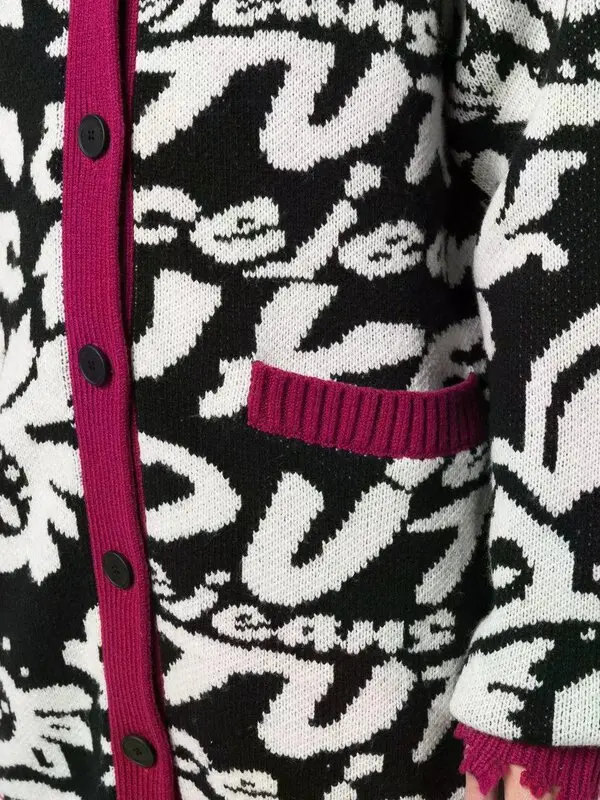 Versace Distressed-effect Cardigan-coat