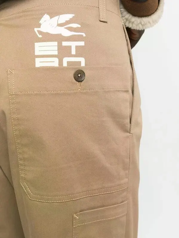 Etro Logo Straight-leg Trousers