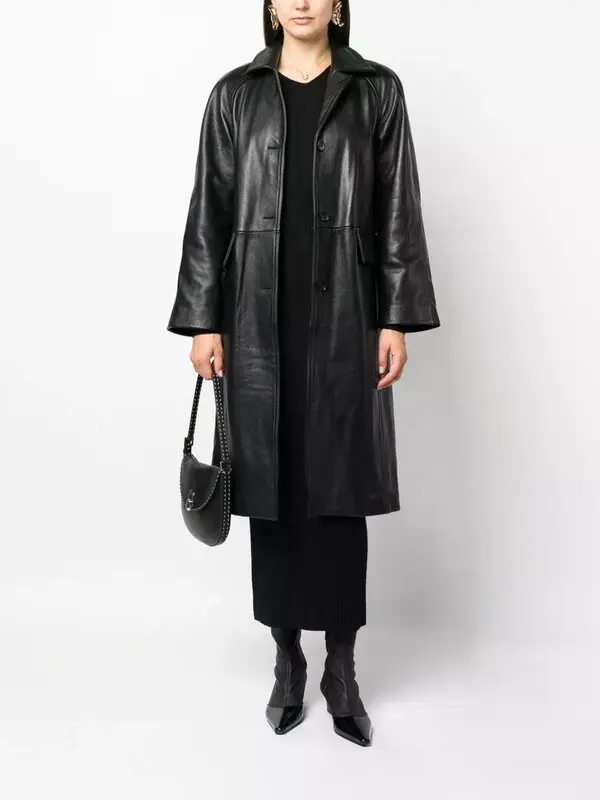 TOTEME Raglan-sleeved Leather Coat