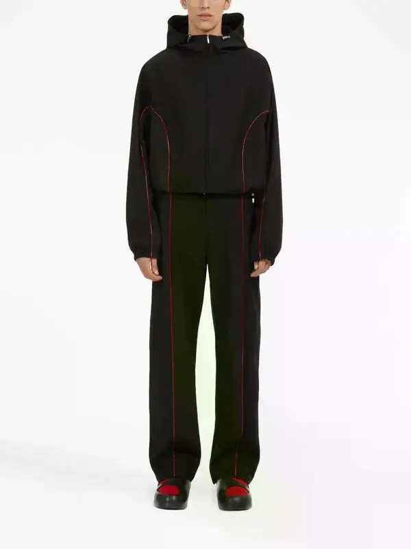 FERRAGAMO Contrast-piping Drawstring Lightweight Jacket