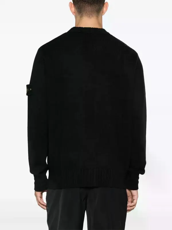 Stone Island Compass Badge Sweater - Black