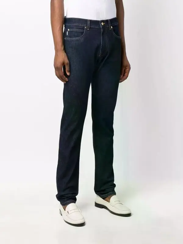 Versace Mid-rise Slim-fit Jeans With Medusa Hardware