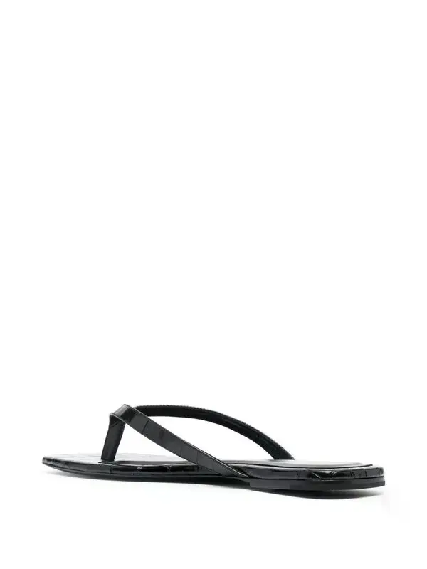 TOTEME Square-toe Flip-flops - Black