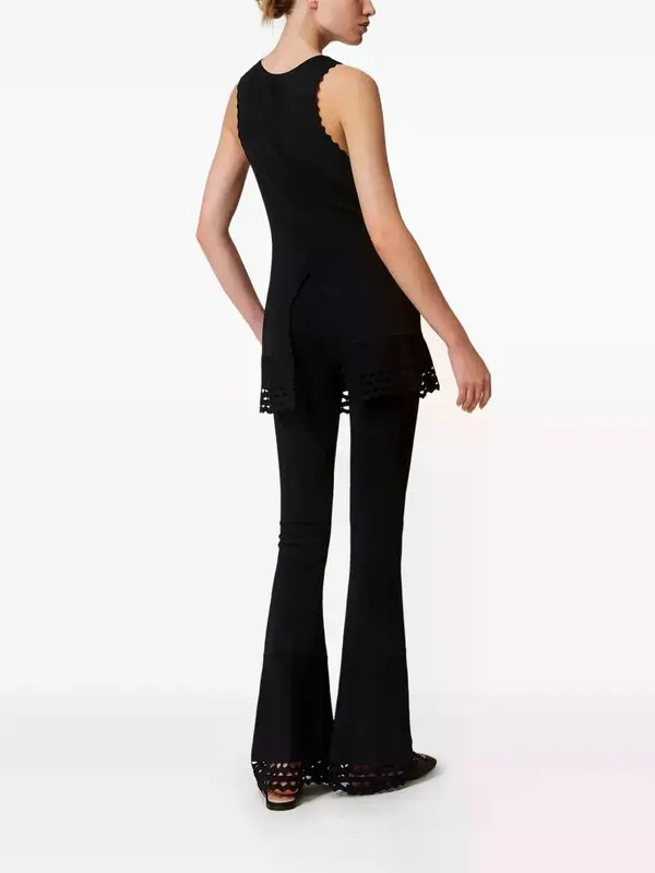 TWINSET Geometric-pattern Flared Trousers