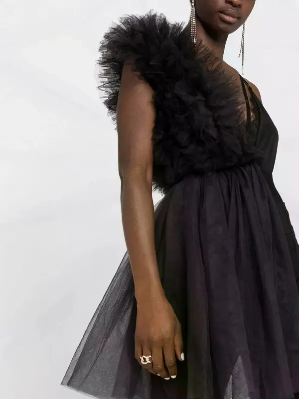 Alchemy Fashions X Lia Aram Asymmetric Tulle Bodysuit