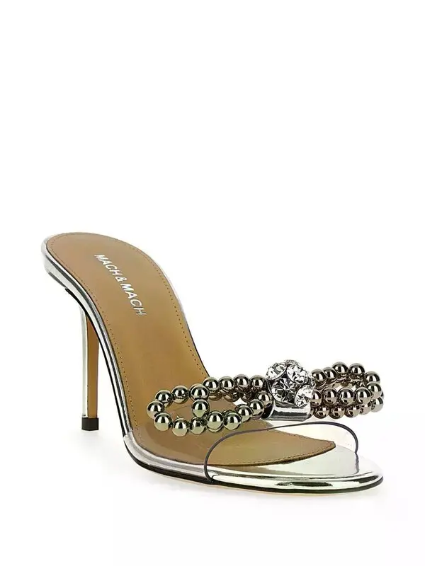 Mach & Mach 85mm Studded Bow Sandals