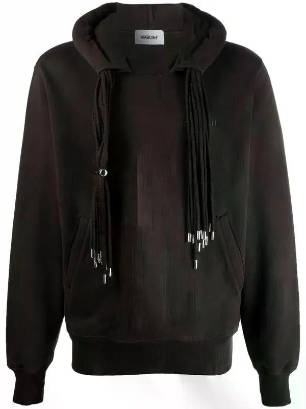 AMBUSH Drawstring Cotton Hoodie - Brown