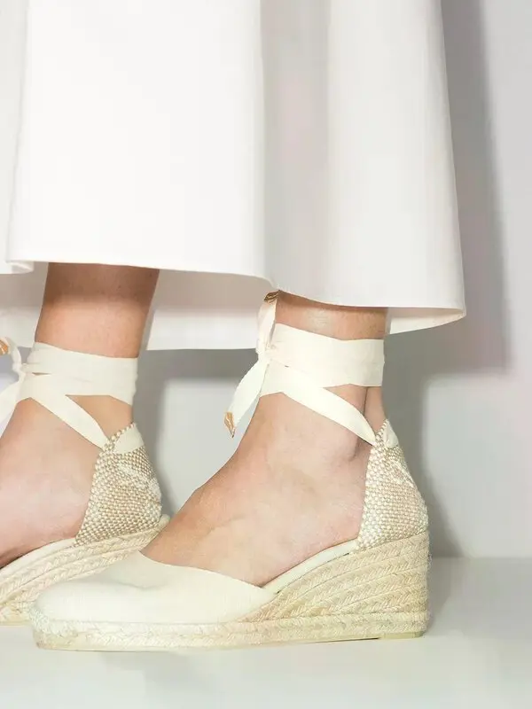 CastaÑer 70mm Carina Espadrilles - White