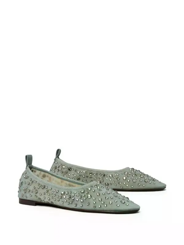 Tory Burch Crystal-embellished Ballet Flats