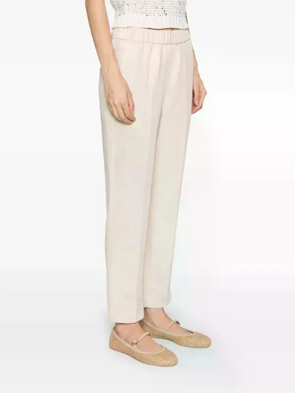 Peserico Interlock-twill Trousers - Neutrals