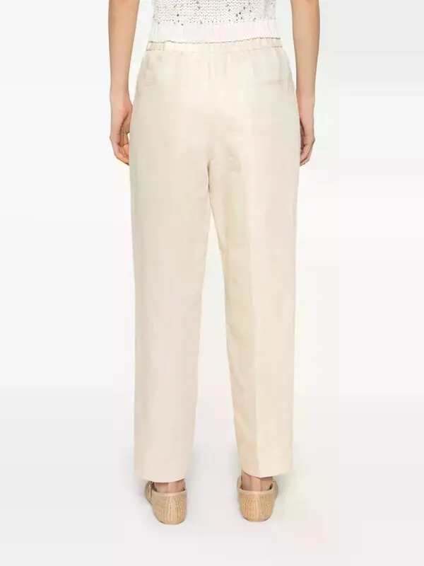 Peserico Interlock-twill Trousers - Neutrals