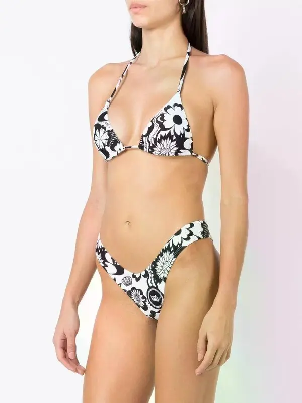 AMIR SLAMA Floral-print Bikini Set