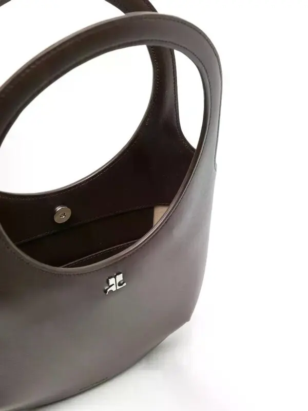 COURREGES Holy Leather Tote Bag - Brown