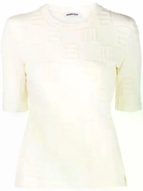 AMBUSH Monogram-pattern T-shirt - Neutrals