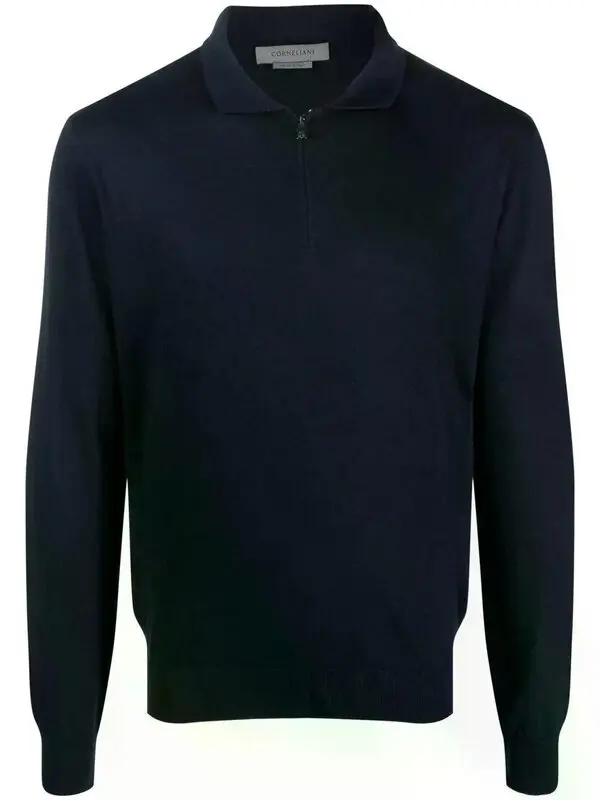 Corneliani Cotton-cashmere Half-zip Sweatshirt