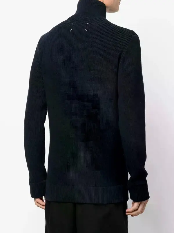 MAISON MARGIELA Ribbed Zip-up Cardigan
