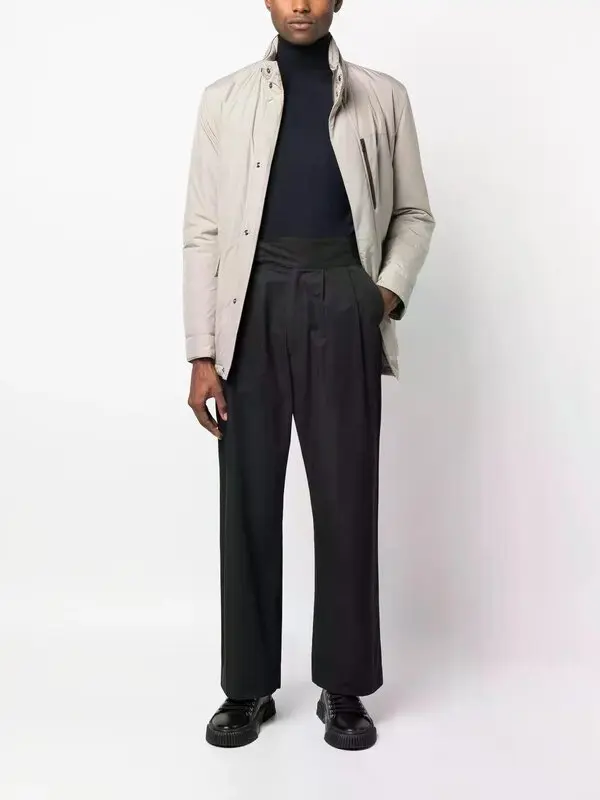 Corneliani Roll-neck Virgin Wool Jumper - Blue