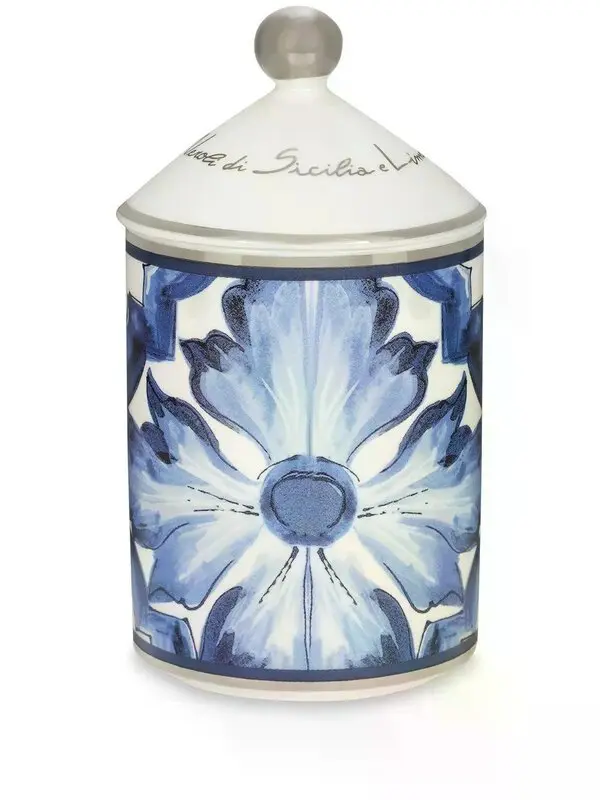 Dolce & Gabbana Abstract-print Scented Candle - Blue