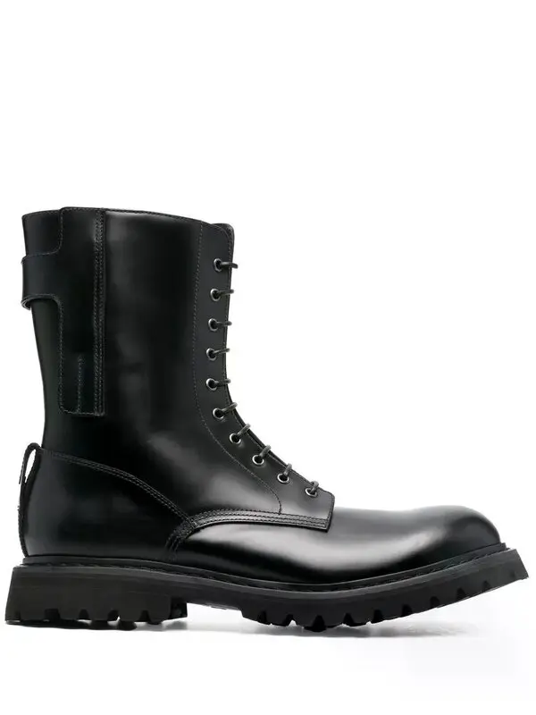 Premiata Lace-up Leather Ankle Boots