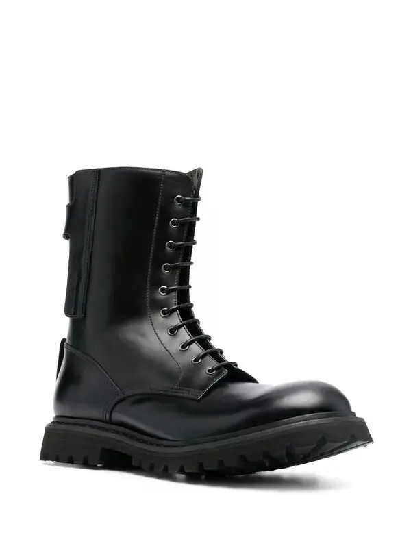 Premiata Lace-up Leather Ankle Boots