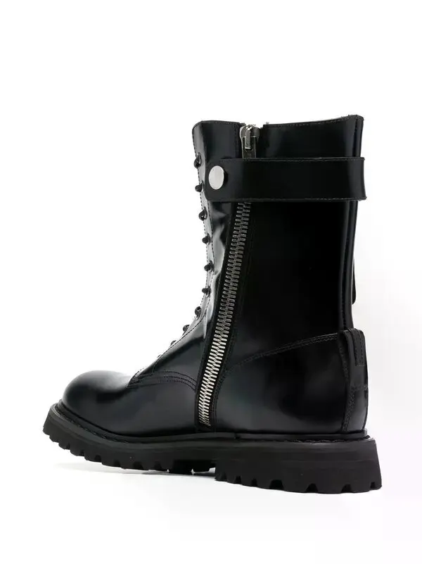 Premiata Lace-up Leather Ankle Boots