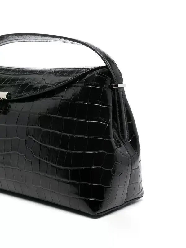TOTEME T-lock Croco-embossed Top Handle Bag