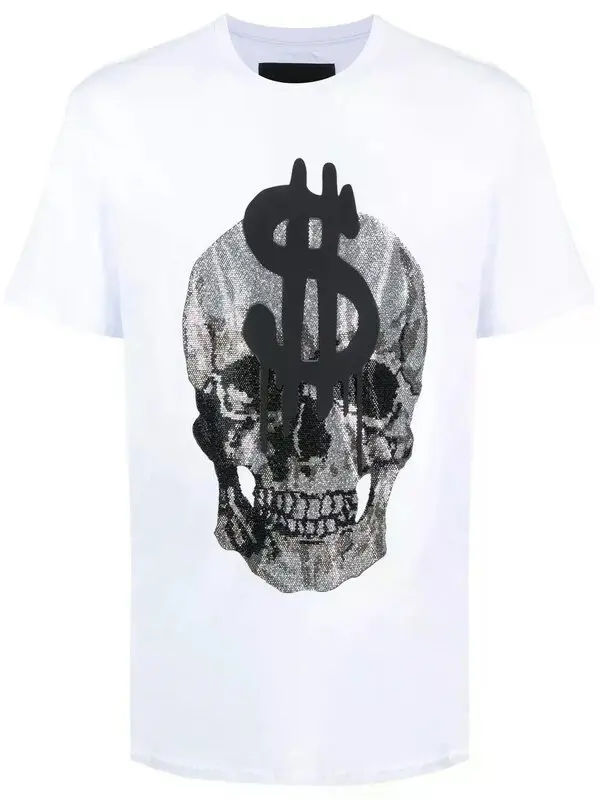 Philipp Plein Skull-print Crew-neck T-shirt - White