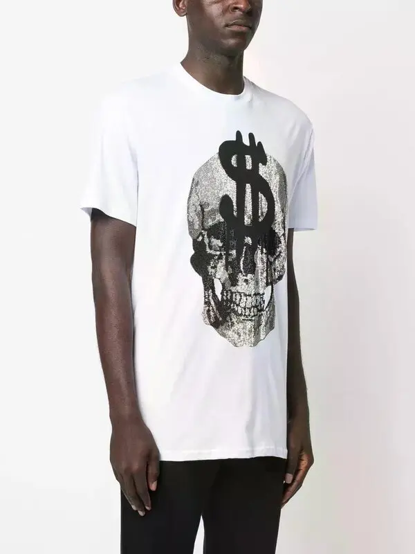 Philipp Plein Skull-print Crew-neck T-shirt - White