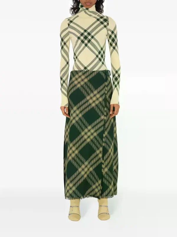 Burberry Check-pattern High-neck Jumper