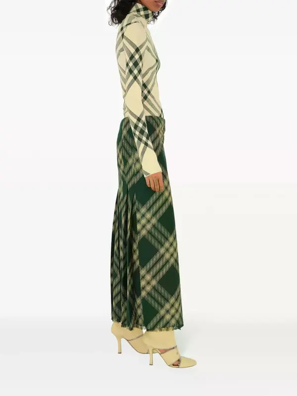 Burberry Check-pattern High-neck Jumper