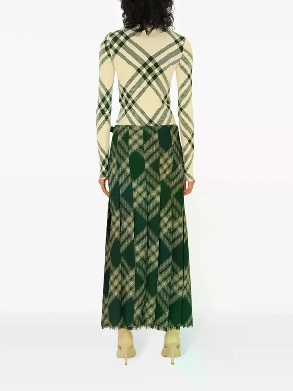 Burberry Check-pattern High-neck Jumper